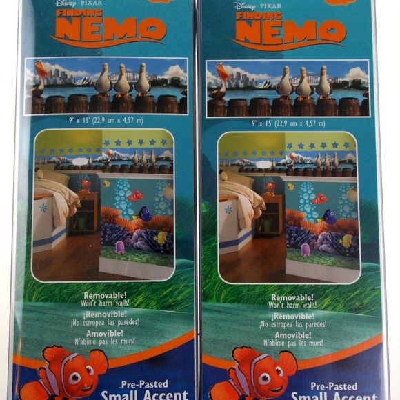 Disney | Wall Decor | 2 Disney Pixar Finding Nemo Removable Wall Border ...